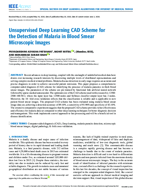 (PDF) Unsupervised Deep Learning CAD Scheme for the Detection of ...