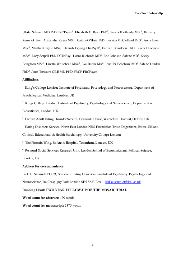 (PDF) Two-year follow-up of the MOSAIC trial: A multicenter randomized ...