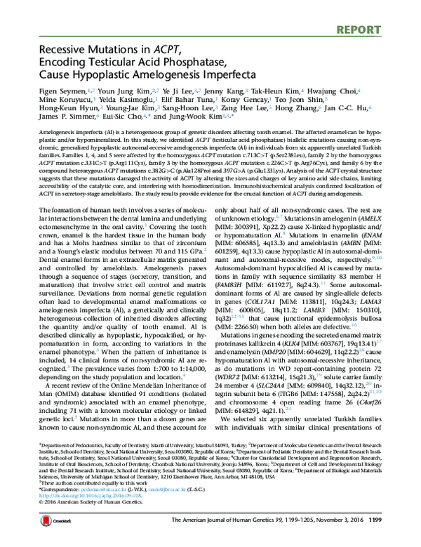 (PDF) Recessive Mutations in ACPT, Encoding Testicular Acid Phosphatase ...