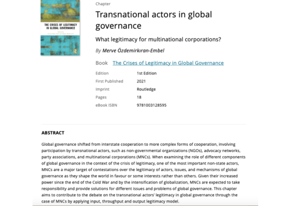 (PDF) Transnational Actors in Global Governance