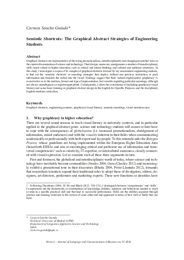 (PDF) Semiotic Shortcuts. The Graphical Abstract Strategies of ...