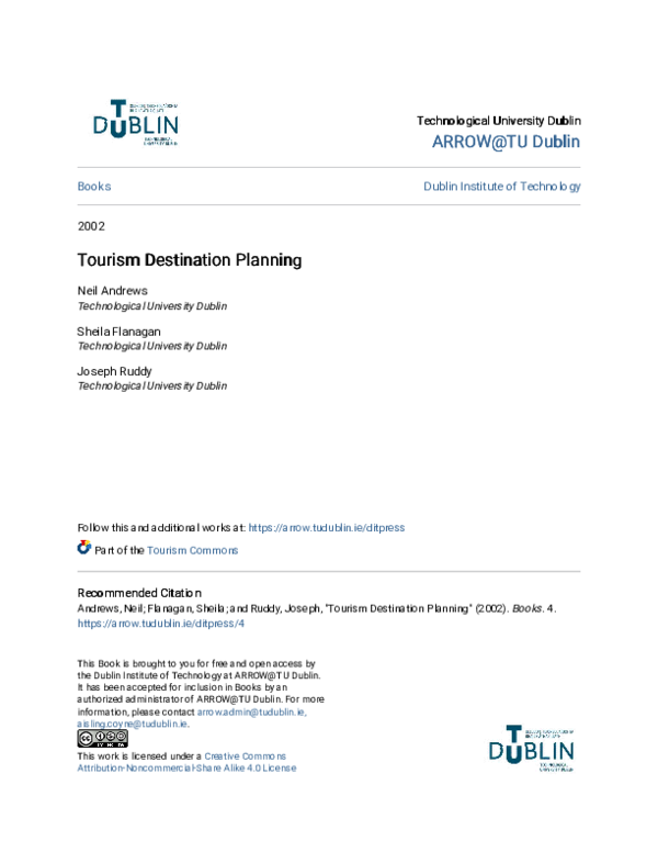 (PDF) Tourism Destination Planning