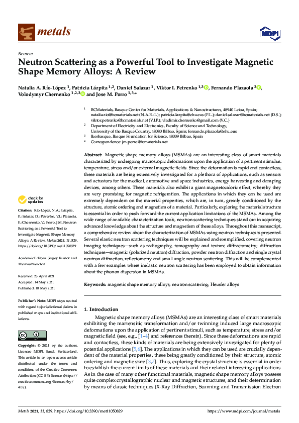 (PDF) Neutron Scattering as a Powerful Tool to Investigate Magnetic ...