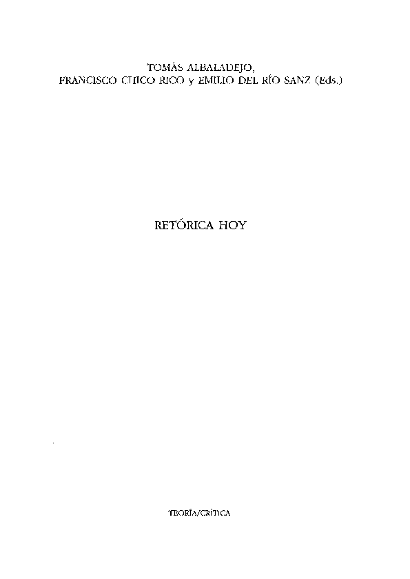 (PDF) La Intellectio en la Serie de las Operaciones Retóricas no ...