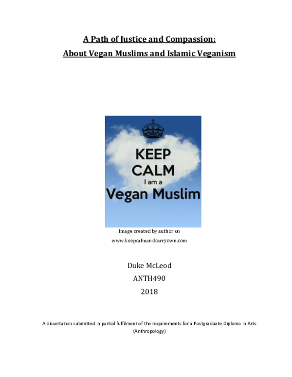 (PDF) A Path of Justice and Compassion - About vegan Muslims and ...