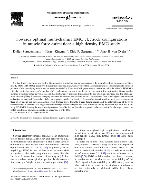 (PDF) Towards optimal multi-channel EMG electrode configurations in ...