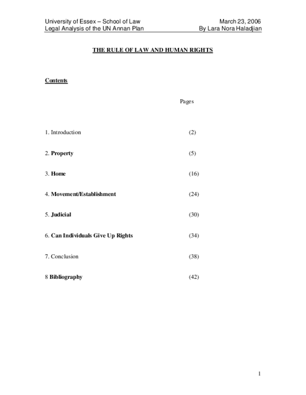 (PDF) The Comprehensive Settlement on the Cyprus Problem (The Annan ...