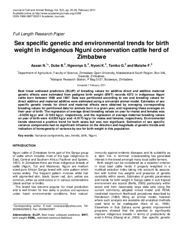 (PDF) Assan N, Dube B, Ngwenya S, Nyoni K, Tambo G, Matshe F (2010 ...