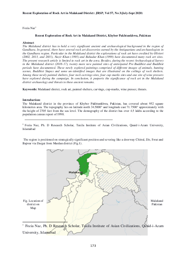 (PDF) Rock Art of Malakand district