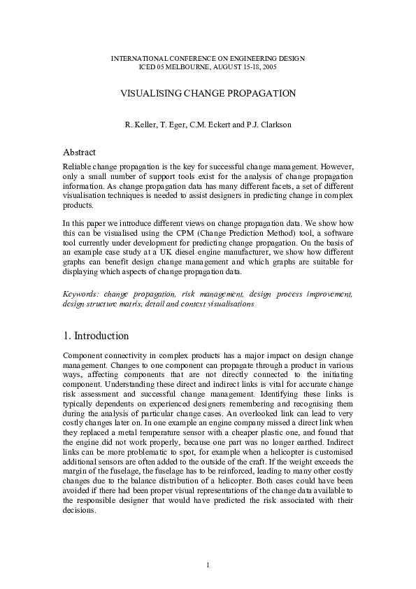 (PDF) Visualising change propagation