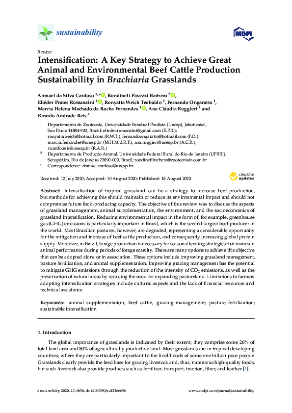 (PDF) Intensification: A Key Strategy to Achieve Great Animal and ...