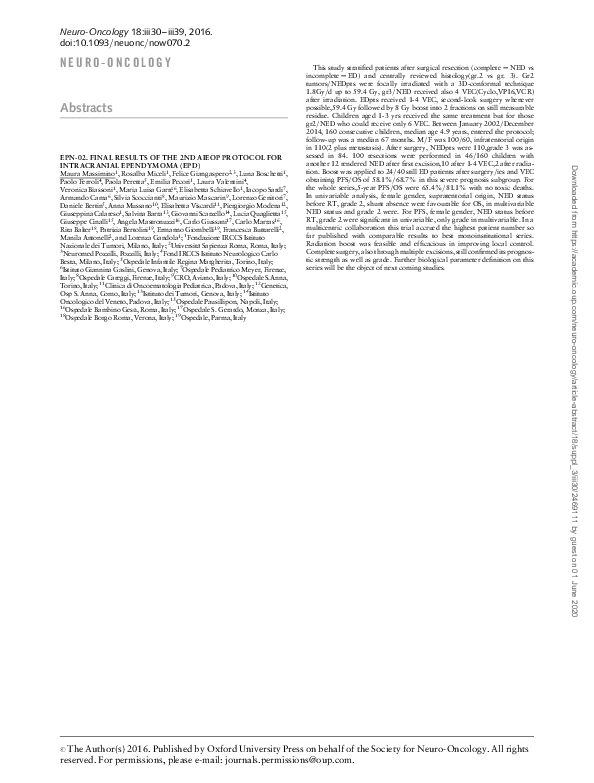 (PDF) EPN-02FINAL Results of the 2ND Aieop Protocol for Intracranial ...