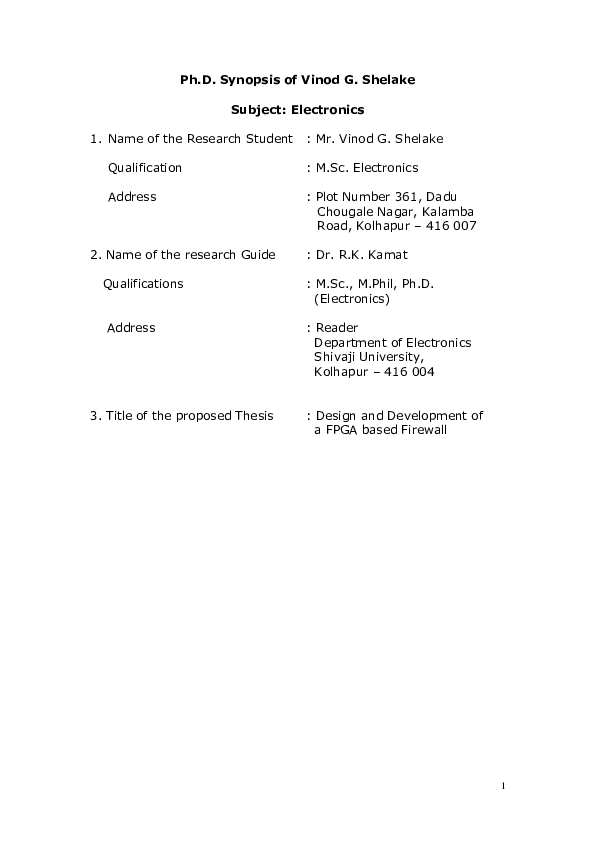 Design And Development Of Fpga Based Firewall 