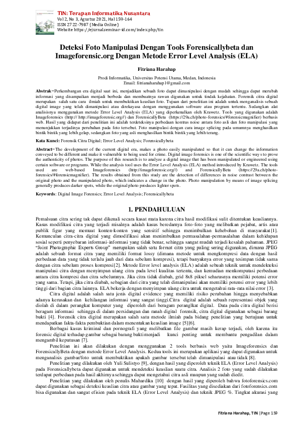 (PDF) Deteksi Foto Manipulasi Dengan Tools Forensicallybeta dan Imageforensic.org Dengan Metode ...