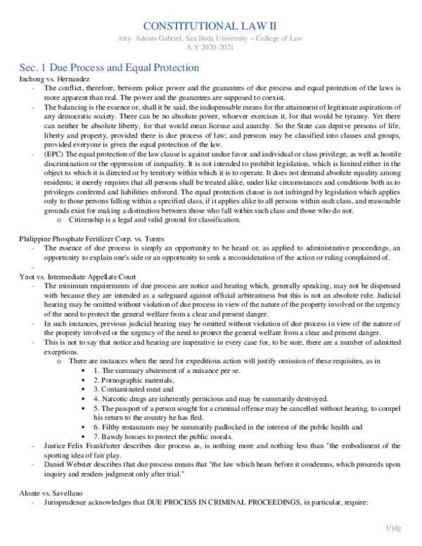 (PDF) Constitutional Law II Atty. Adonis Gabriel San Beda Law Mendiola