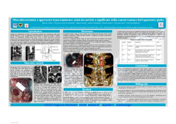 (PDF) Microdiscectomia e approccio trans-laminare: mini-invasività e ...