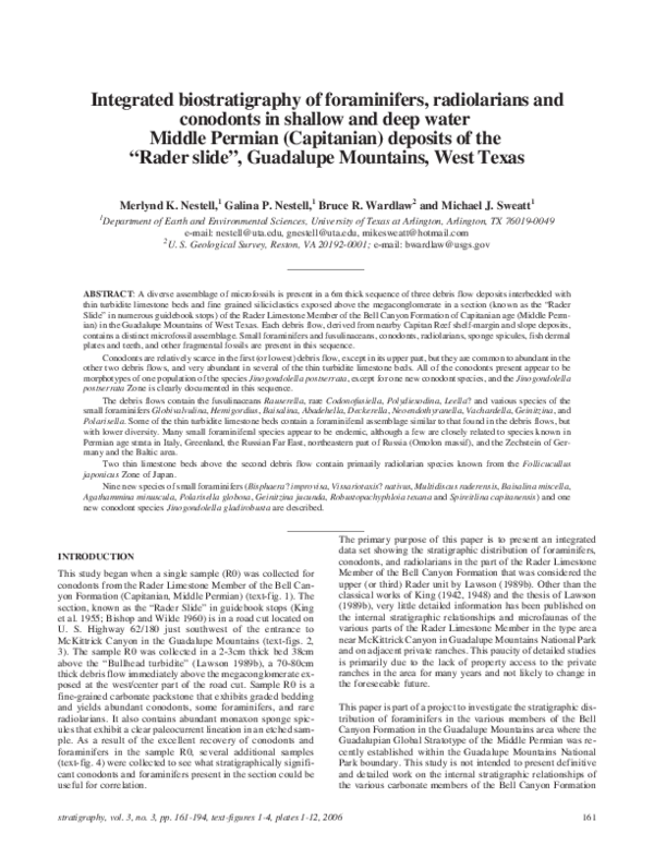 (PDF) Integrated biostratigraphy of foraminifers, radiolarians and conodonts in shallow and deep ...