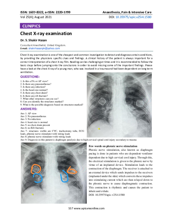 (PDF) Chest X-ray examination
