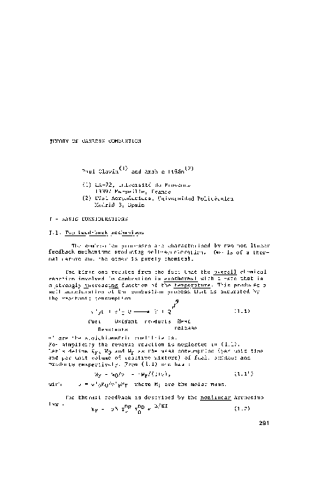 (PDF) Theory of Gaseous Combustion | Paul Clavin - Academia.edu