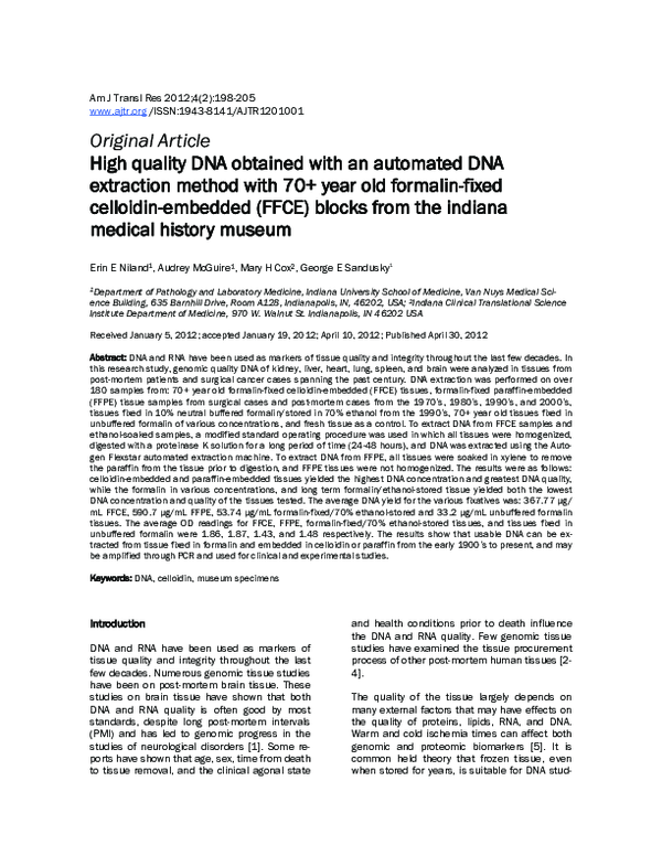 (PDF) High quality DNA obtained with an automated DNA extraction method ...