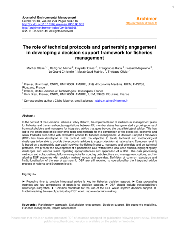 (PDF) The role of technical protocols and partnership engagement in ...