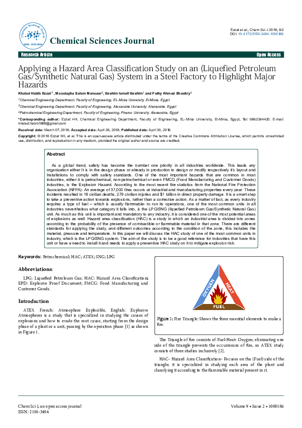 (PDF) Applying a Hazard Area Classification Study on an (Liquefied ...