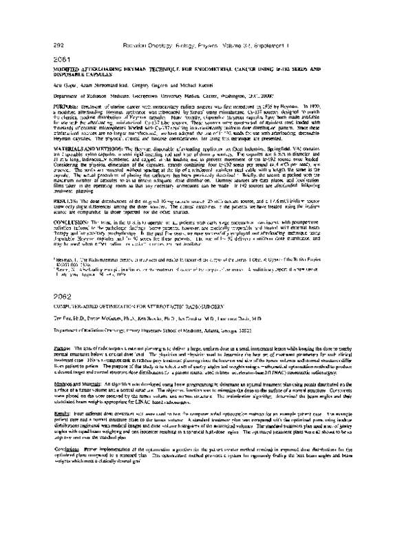 (PDF) 2061 Modified afterloading Heyman technique for endometrial ...