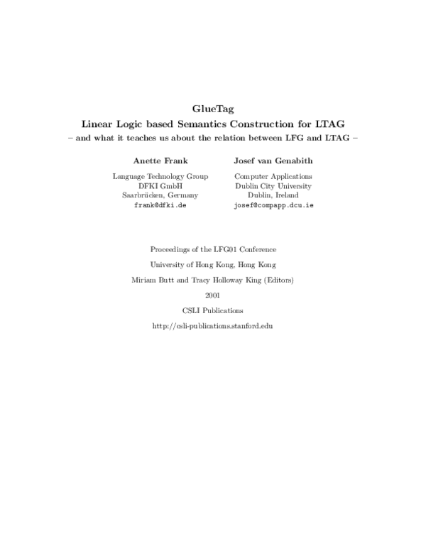(PDF) GlueTag-Linear Logic based Semantics Construction for LTAG-and ...