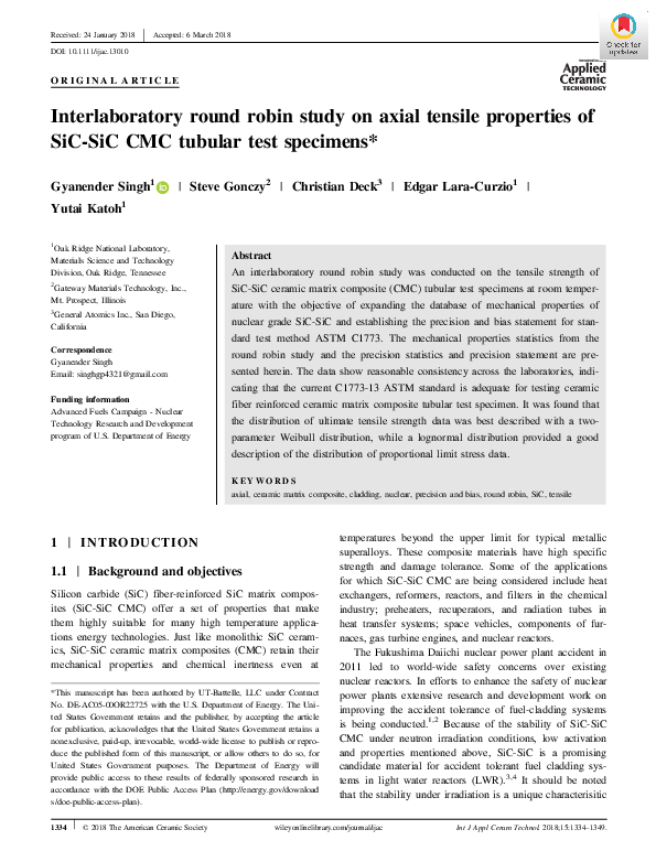 (PDF) Interlaboratory round robin study on axial tensile properties of ...