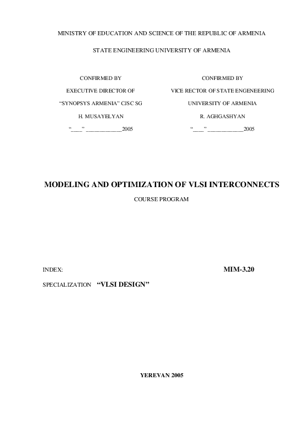 Pdf Analysis Of High Speed Vlsi Interconnects Using The Asymptotic