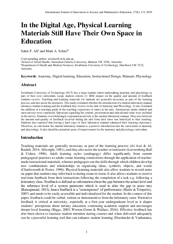 (PDF) In the digital age, physical learning materials still have their ...