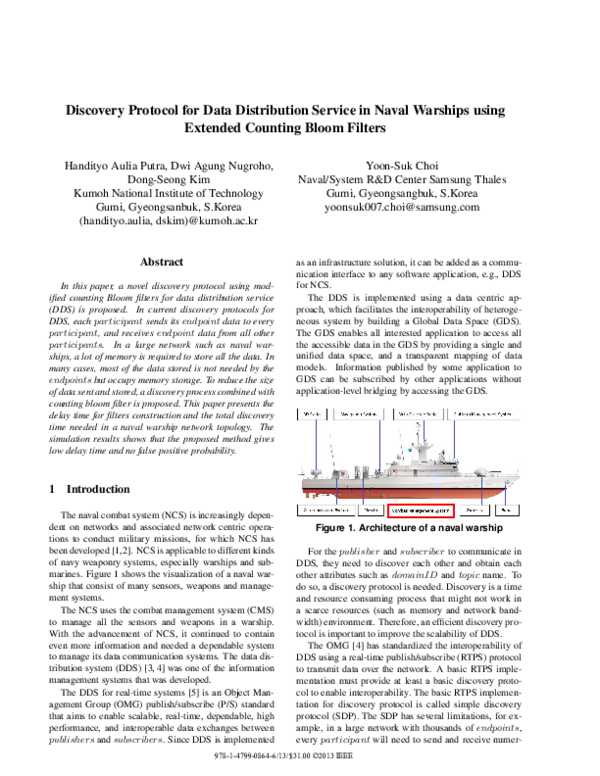(PDF) Discovery protocol for data distribution service in naval ...