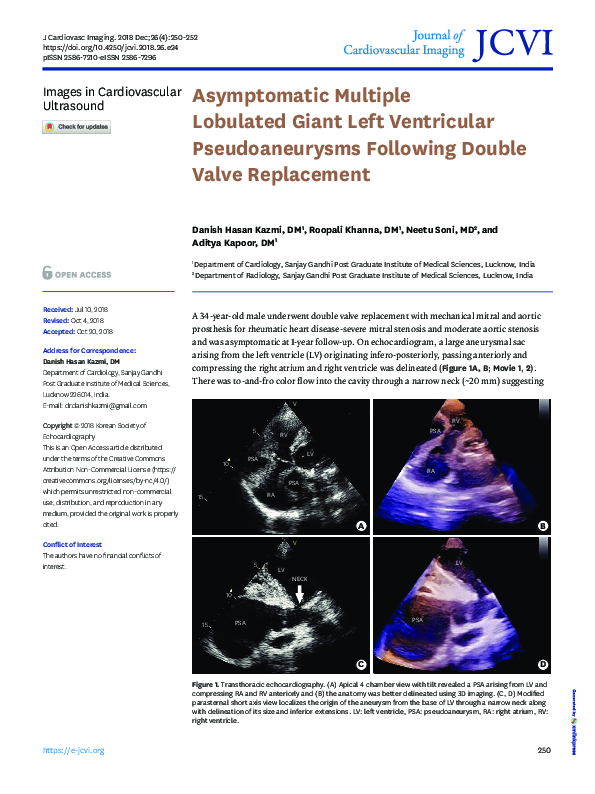 (PDF) Asymptomatic Multiple Lobulated Giant Left Ventricular ...