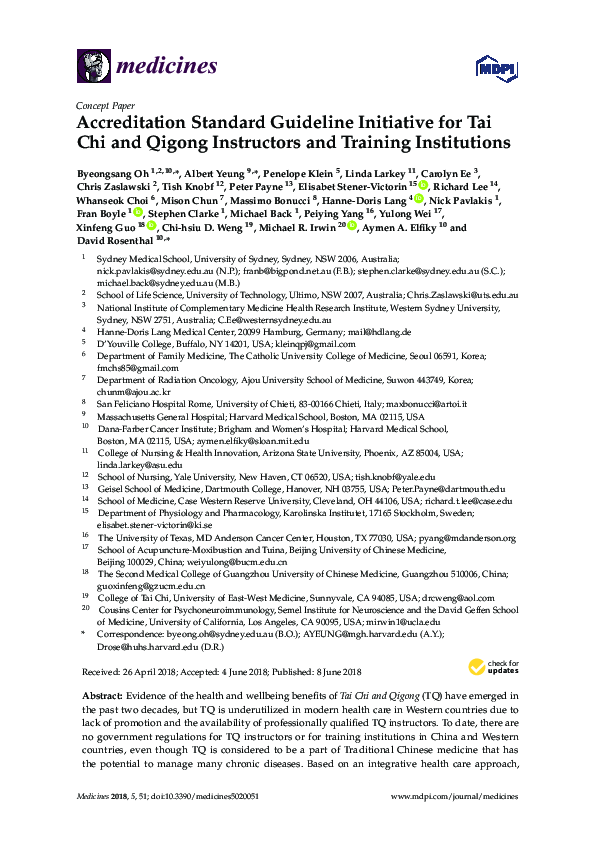 (PDF) Accreditation Standard Guideline Initiative for Tai Chi and ...