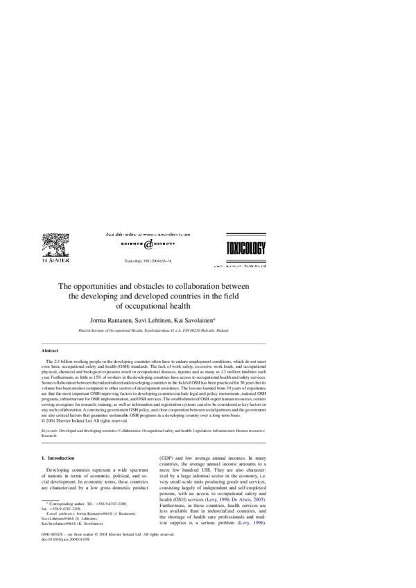 (PDF) The opportunities and obstacles to collaboration between the ...