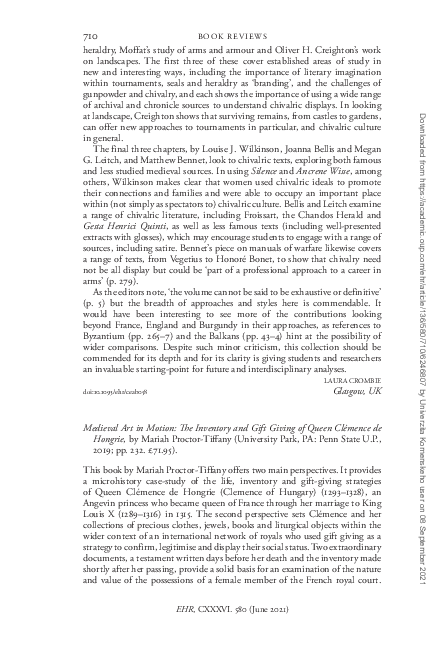 (PDF) Review of Tiffany-Proctor: Medieval Art in Motion (English ...