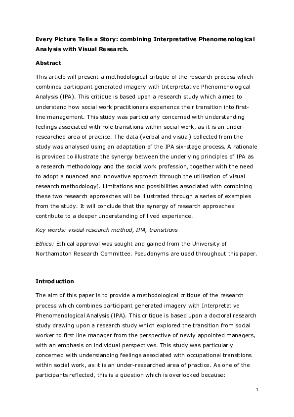 (PDF) Every picture tells a story: Combining interpretative ...