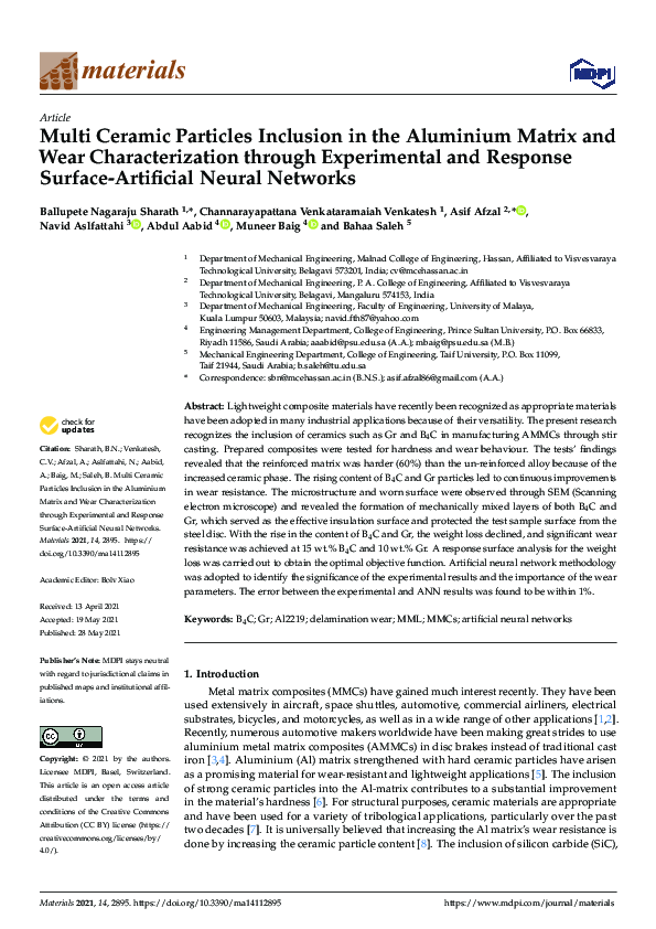 (PDF) Multi Ceramic Particles Inclusion in the Aluminium Matrix and ...