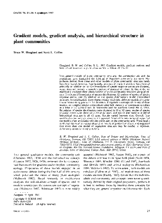 Pdf Gradient Models Gradient Analysis And Hierarchical Structure In