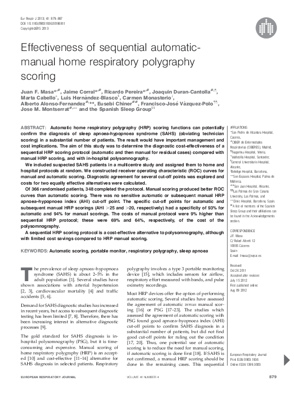 (PDF) Effectiveness of sequential automatic-manual home respiratory ...