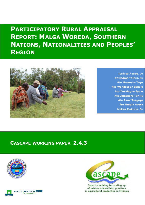 (PDF) Participatory Rural Appraisal Report: Malga Woreda, Southern ...