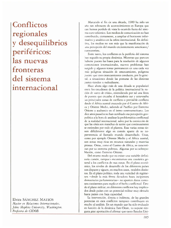 (PDF) Conflictos regionales y desequilibrios perif ricos: las nuevas fronteras del sistema ...
