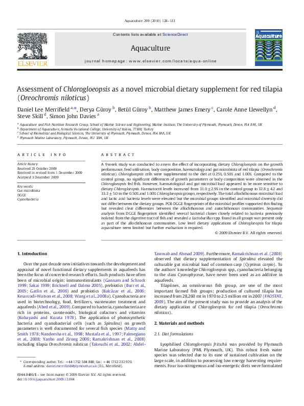 (PDF) Assessment of Chlorogloeopsis as a novel microbial dietary ...