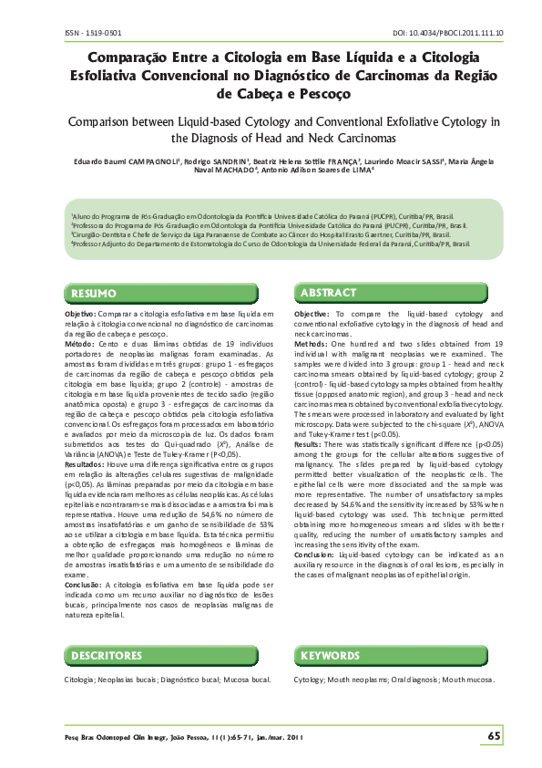 (PDF) Comparison between Liquid-based Cytology and Conventional ...
