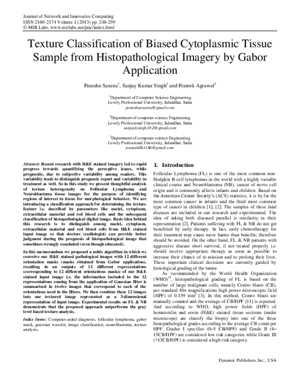 (PDF) Texture Classification of Biased Cytoplasmic Tissue Sample from ...