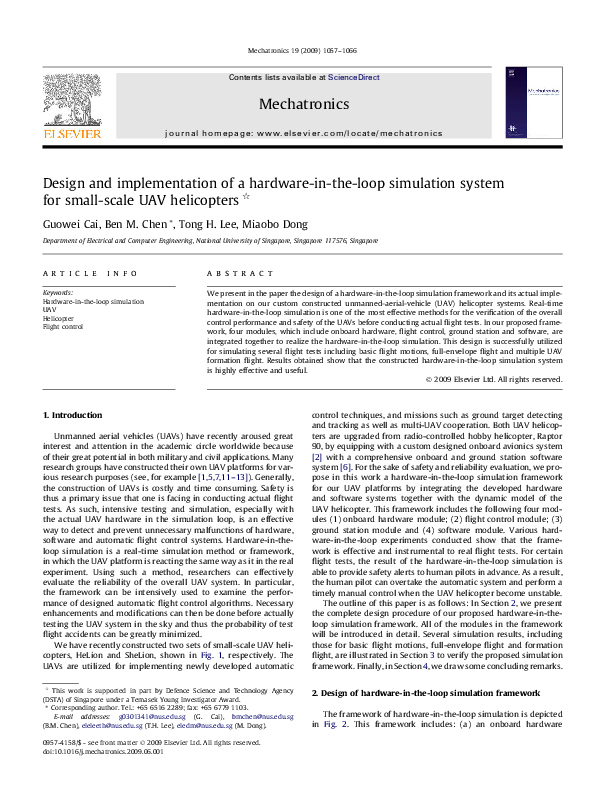 Pdf Design And Implementation Of A Hardware In The Loop Simulation