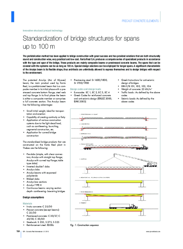 (PDF) Standard bridge beams with spans up to 100m for road, rail and ...