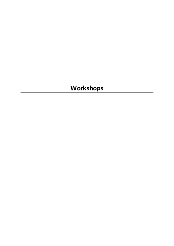 (PDF) Workshops Introduction