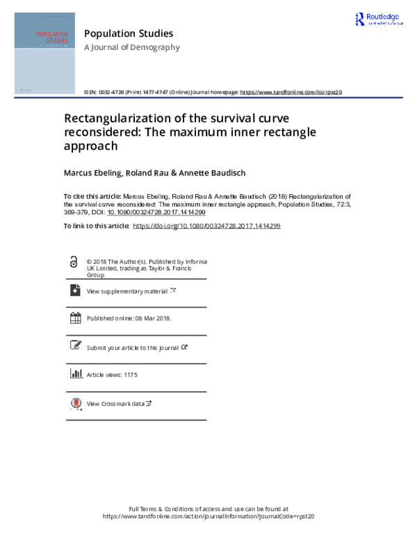 (PDF) Rectangularization of the survival curve reconsidered: The ...