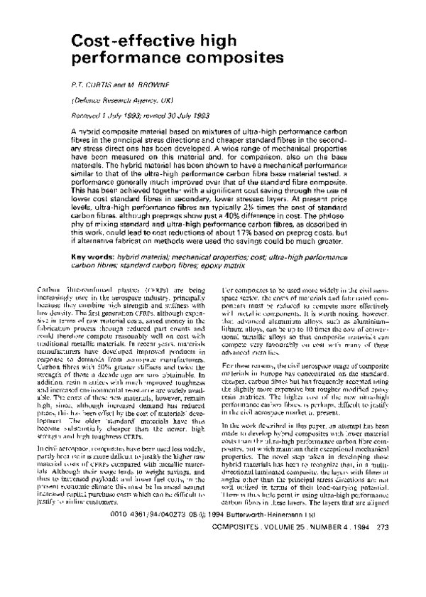 (PDF) Cost-effective high performance composites